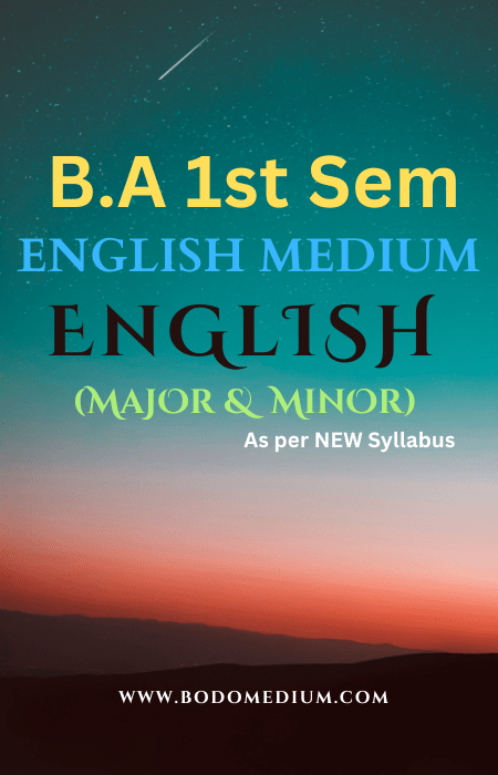 B.A 1st Semester English Solutions – 2026 DU - Bodo Medium